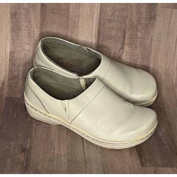 Klogs | Shoes | Klogs Brand White Leather Clogs Slip On Shoes Nursing Medical Usa Size 85 To 9 ...
